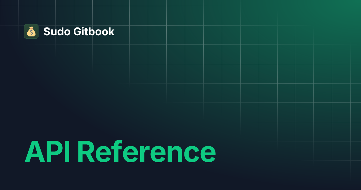 API Reference | Sudo Gitbook