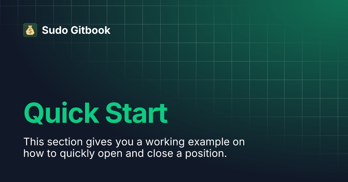 Quick Start | Sudo Gitbook